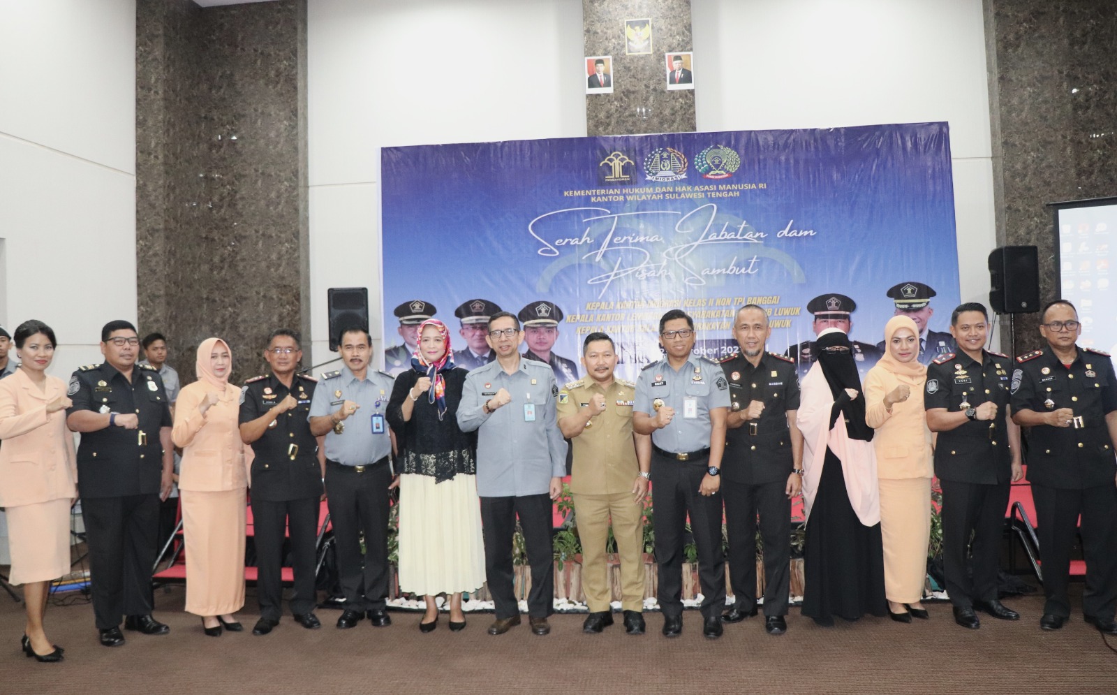 Bupati Banggai Hadiri Sertijab dan Pisah Sambut UPT Kemenkumham Kantor Wilayah Sulteng