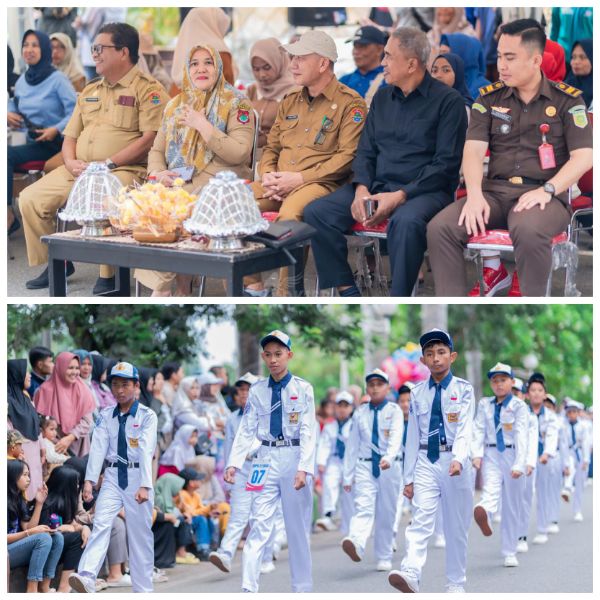 Lomba Gerak Jalan Meriahkan Perayaan HUT Ke-79 RI di Luwuk Banggai